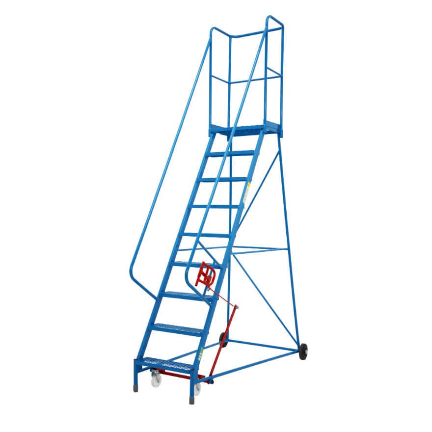 Mobile step ladder - 98-41916 - BITO-Lagertechnik Bittmann - steel