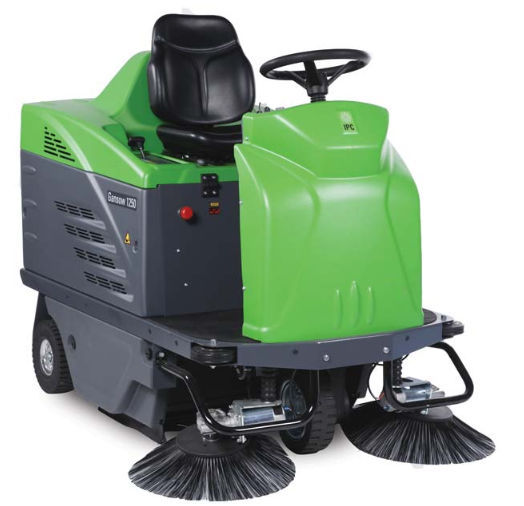 Ride-on sweeper - 1250 series - IPC - hydraulic / gasoline / hybrid