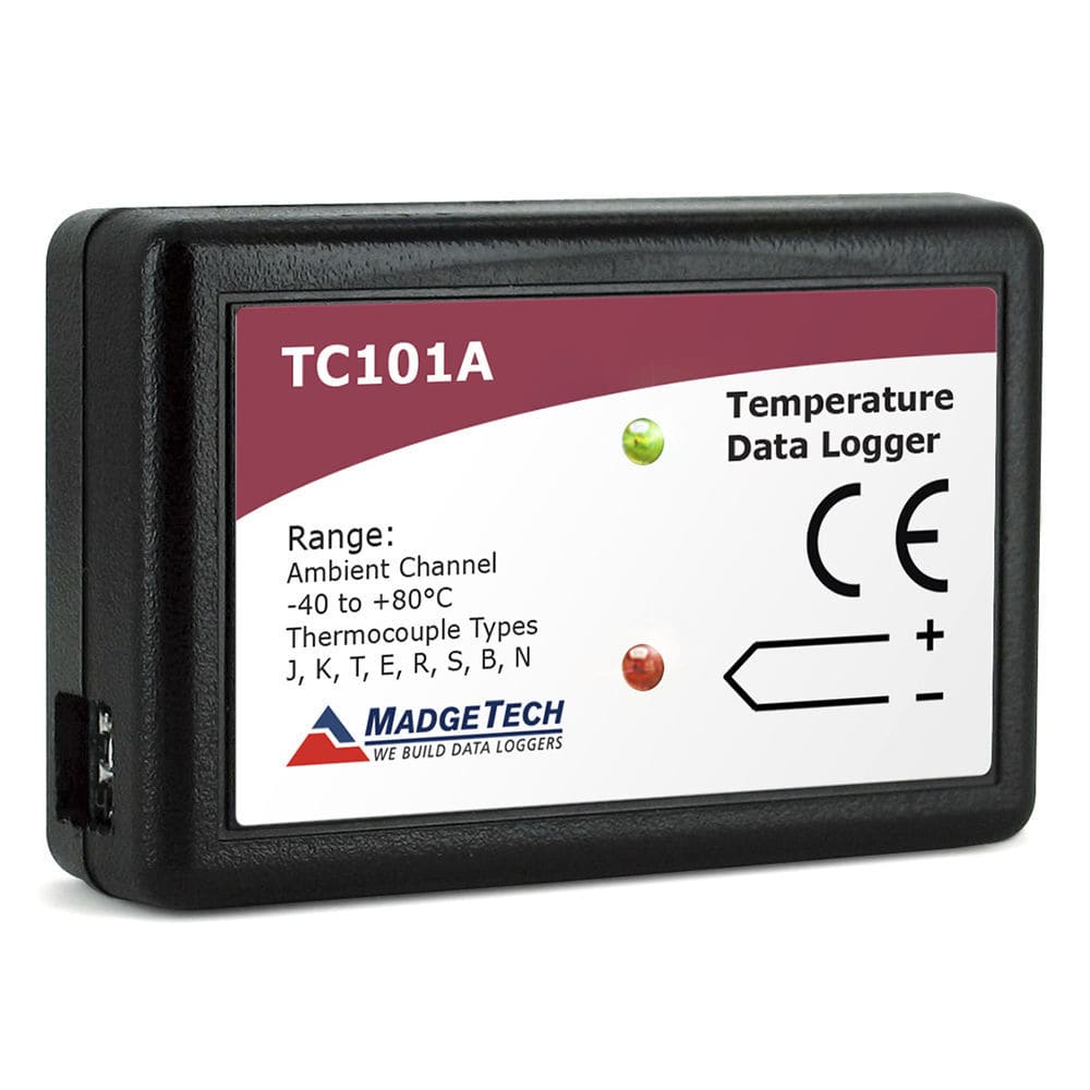 Temperature data-logger - TC101A - MadgeTech - with PC interface / without display / for monitoring