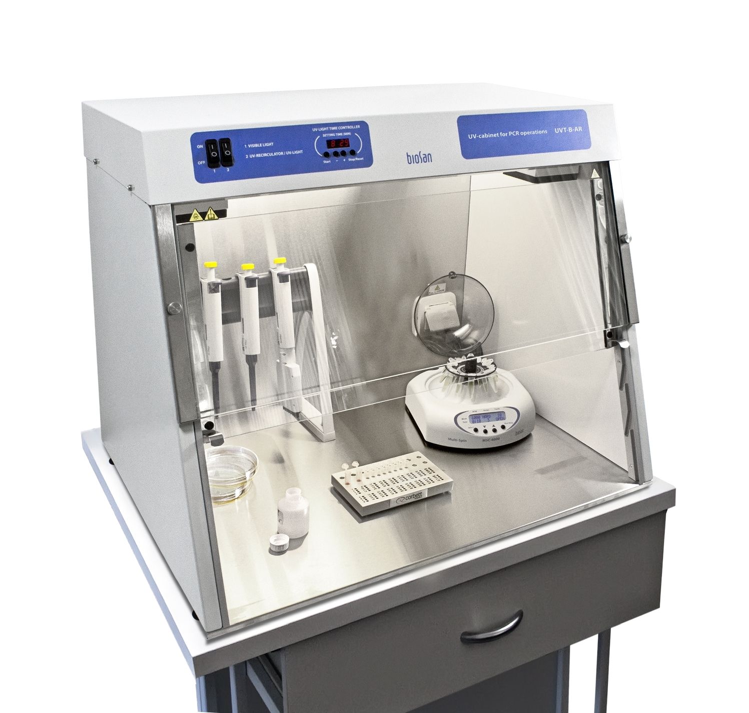 PCR cabinet with UV irradiation - UVC/T-M-AR - Grant Instruments ...