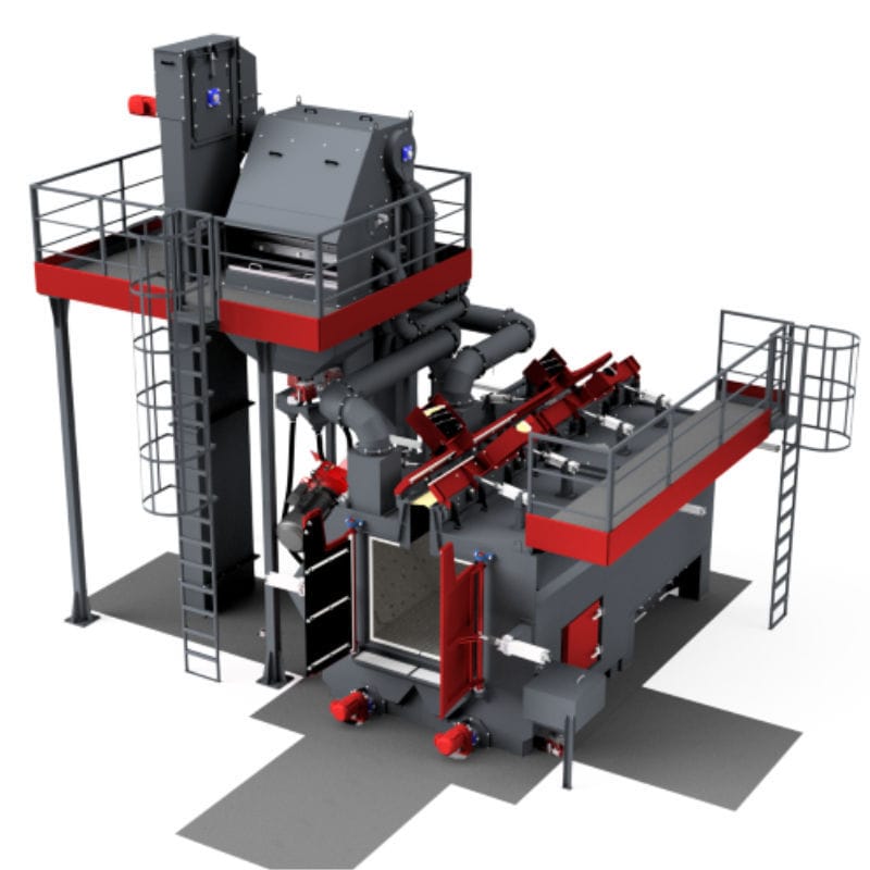 Suspended load shot blasting machine - PAB - Gostol TST - for metal ...