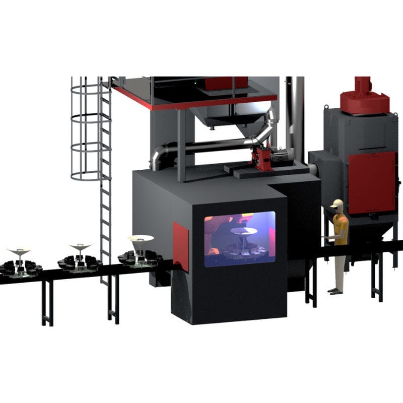 Rotating table shot blasting machine - URPS - Gostol TST - for metal ...