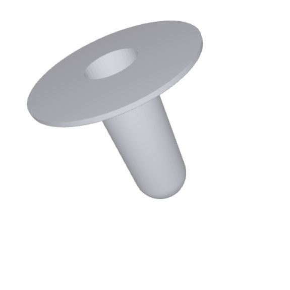 Round plug - DR series - DBI Plastics - female / plastic / flange