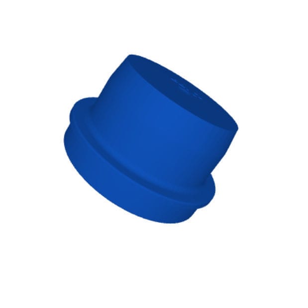 Press-fit cap - DV series - DBI Plastics - round / plastic / flange