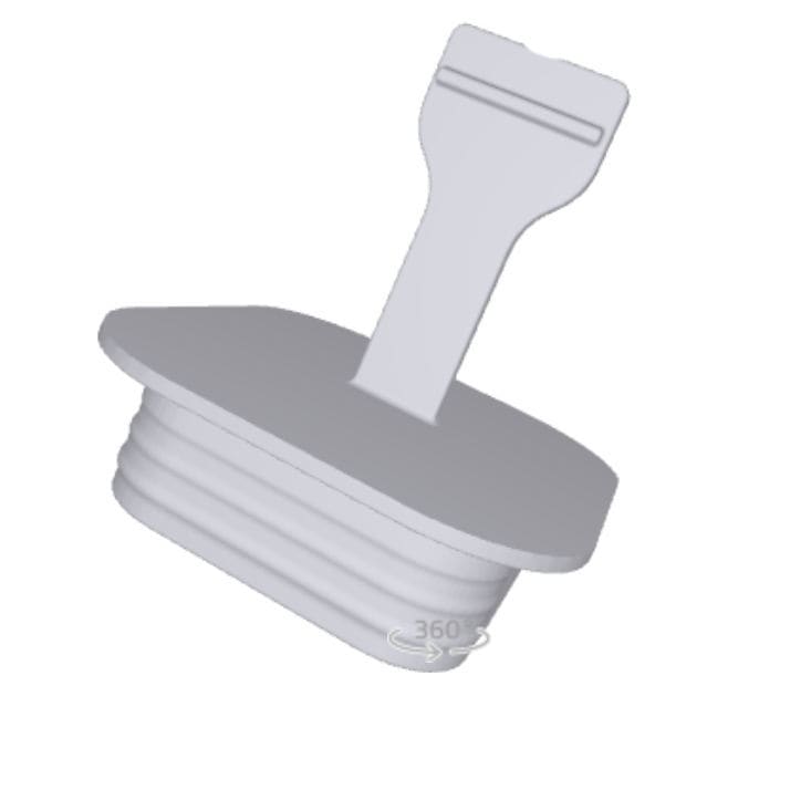 Oval plug - EH series - DBI Plastics - square / push-in / plastic