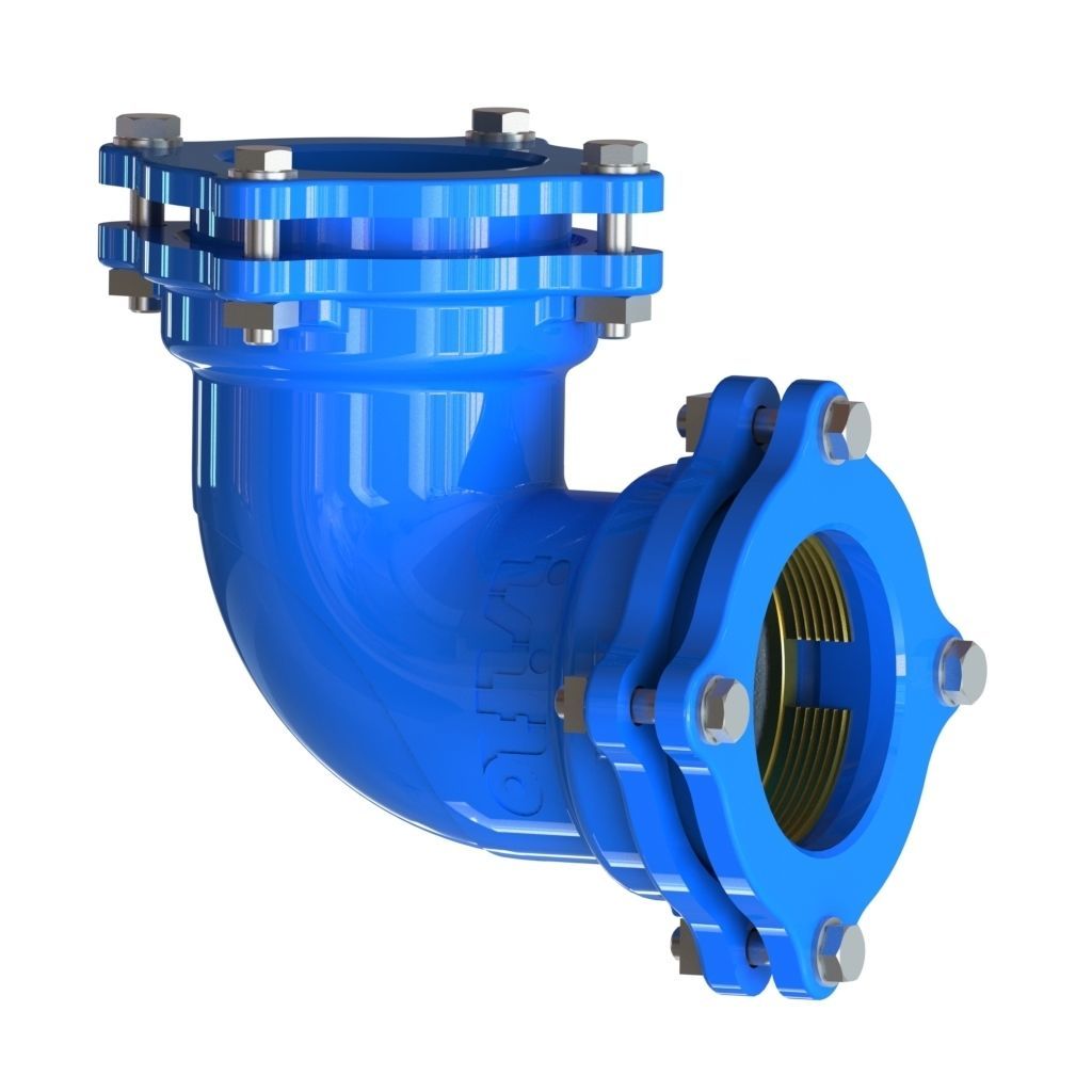 Hydraulic fitting - 120 - Isiflo AS - flange / 90° angle / cast iron