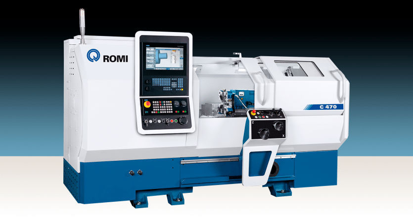 CNC lathe - C series - Romi - horizontal / 2-axis / column type