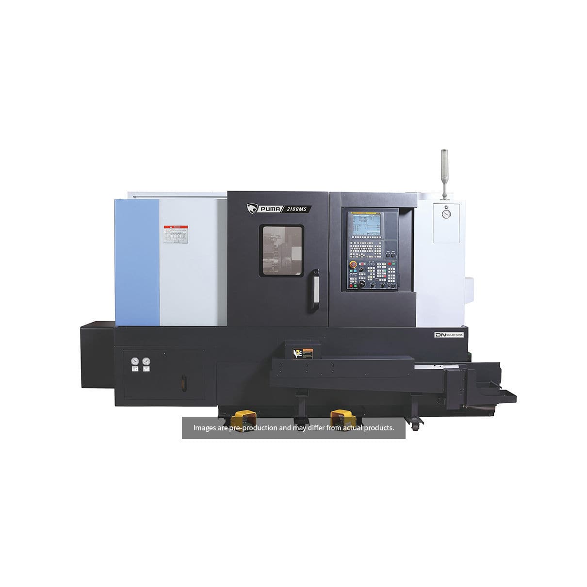 CNC turning center - PUMA 2100LMS - DN SOLUTIONS - 2-axis / 12 tools ...