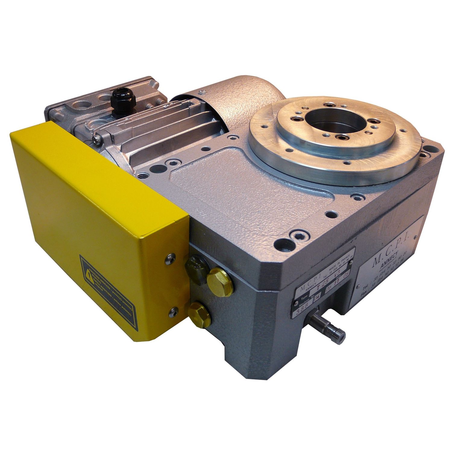 Motor-driven rotary indexing table - max. 80 kg | T25 - MCPI SAS ...