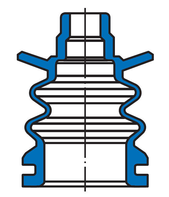 Round bellows - KDF - Simrit - plastic / for machines