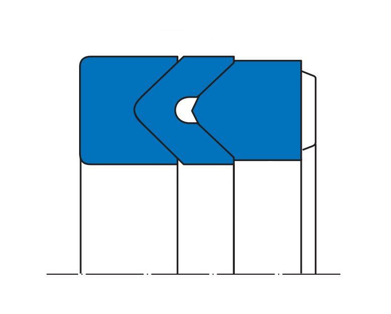 Chevron seal - EK, EKV series - Simrit - steel / V-ring / piston