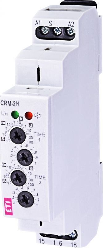 Digital timer - 002470003 - ETI - multi-function / DIN rail / asymmetrical