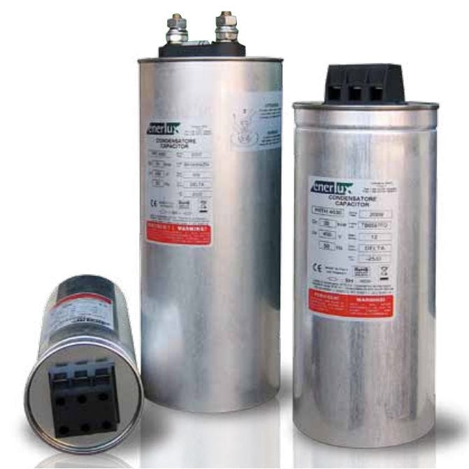 Film capacitor - PTR series - Enerlux - cylindrical / three-phase