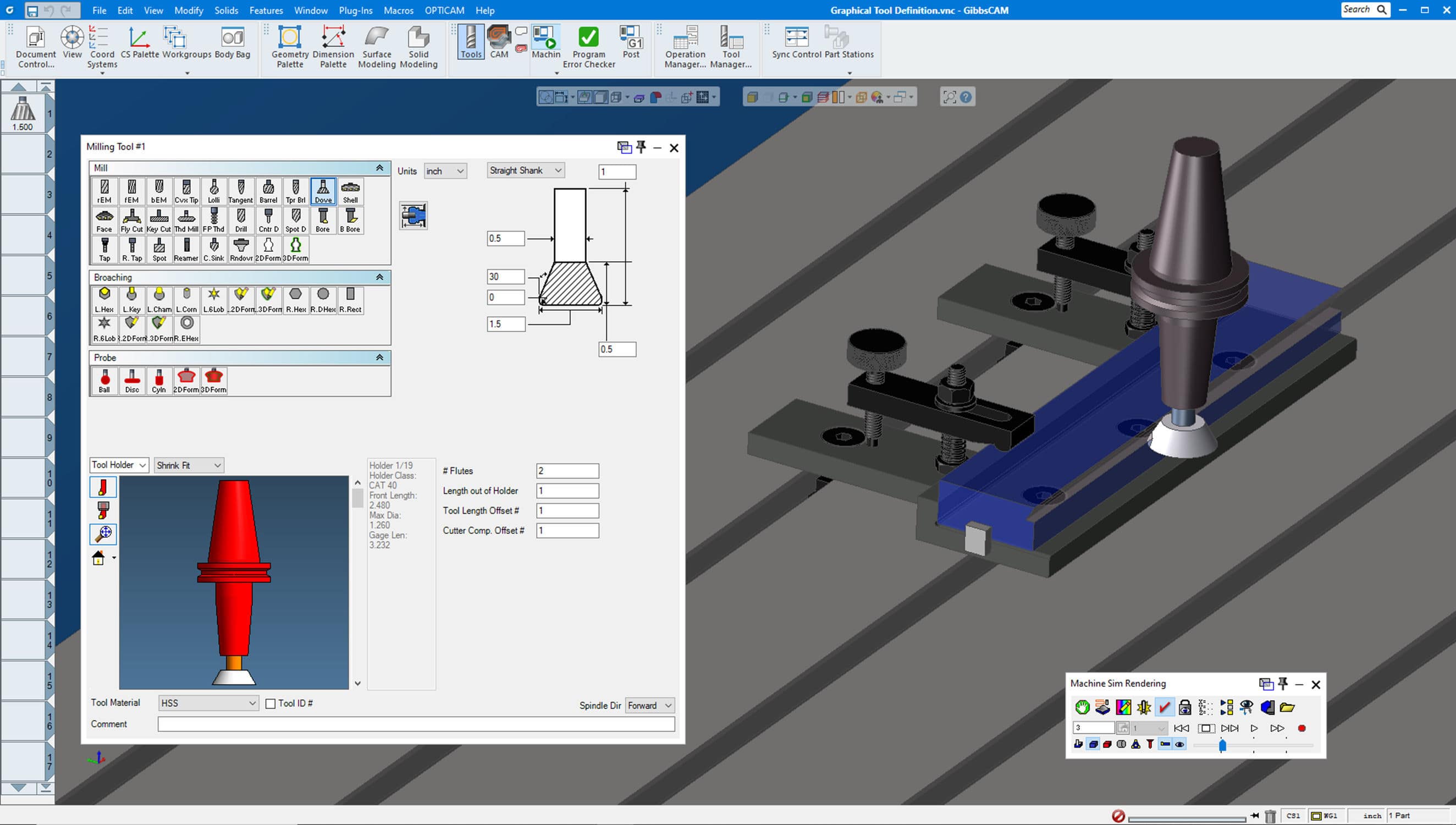 Interface software - GO Milling - GibbsCAM - programming / CAD / control