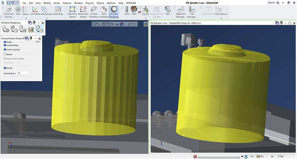 Modeling software - Facet Body Modeling - GibbsCAM - CAD / design / editing