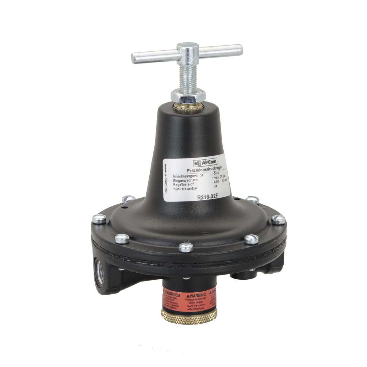 Compressed air pressure regulator - R216 series - AirCom Pneumatic ...
