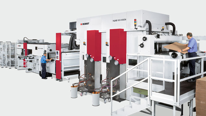 Stack flexographic press - FLEXO 160-VISION - BOBST - 8-color / 6-color ...