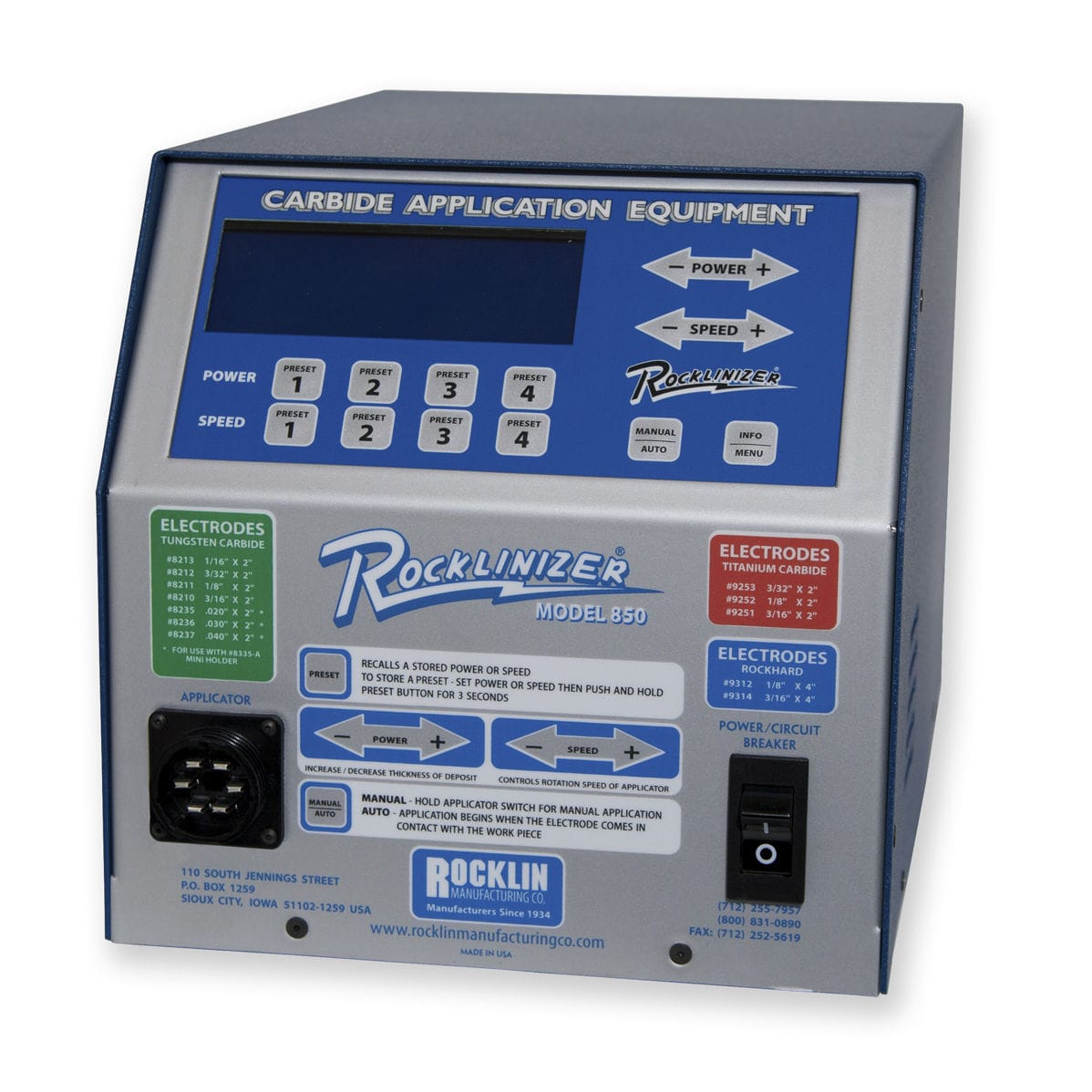 ESD deposition machine - Rocklinizer Model 850 - Rocklin Manufacturing ...