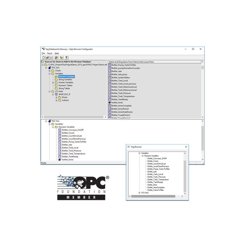 Control software - OPTOOPCSERVER - Opto 22 - HMI / server / OPC