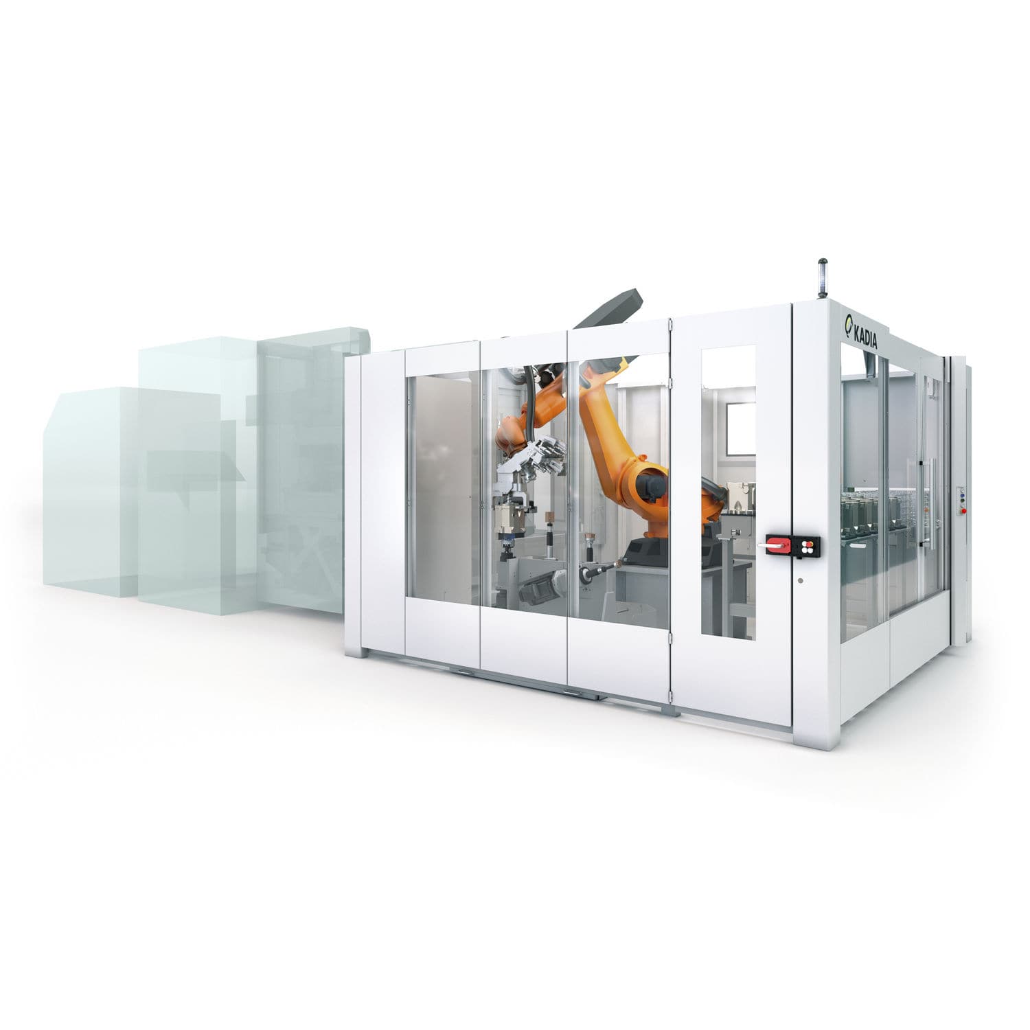 Brush deburring cell - KADIA Production - marking / milling / machining