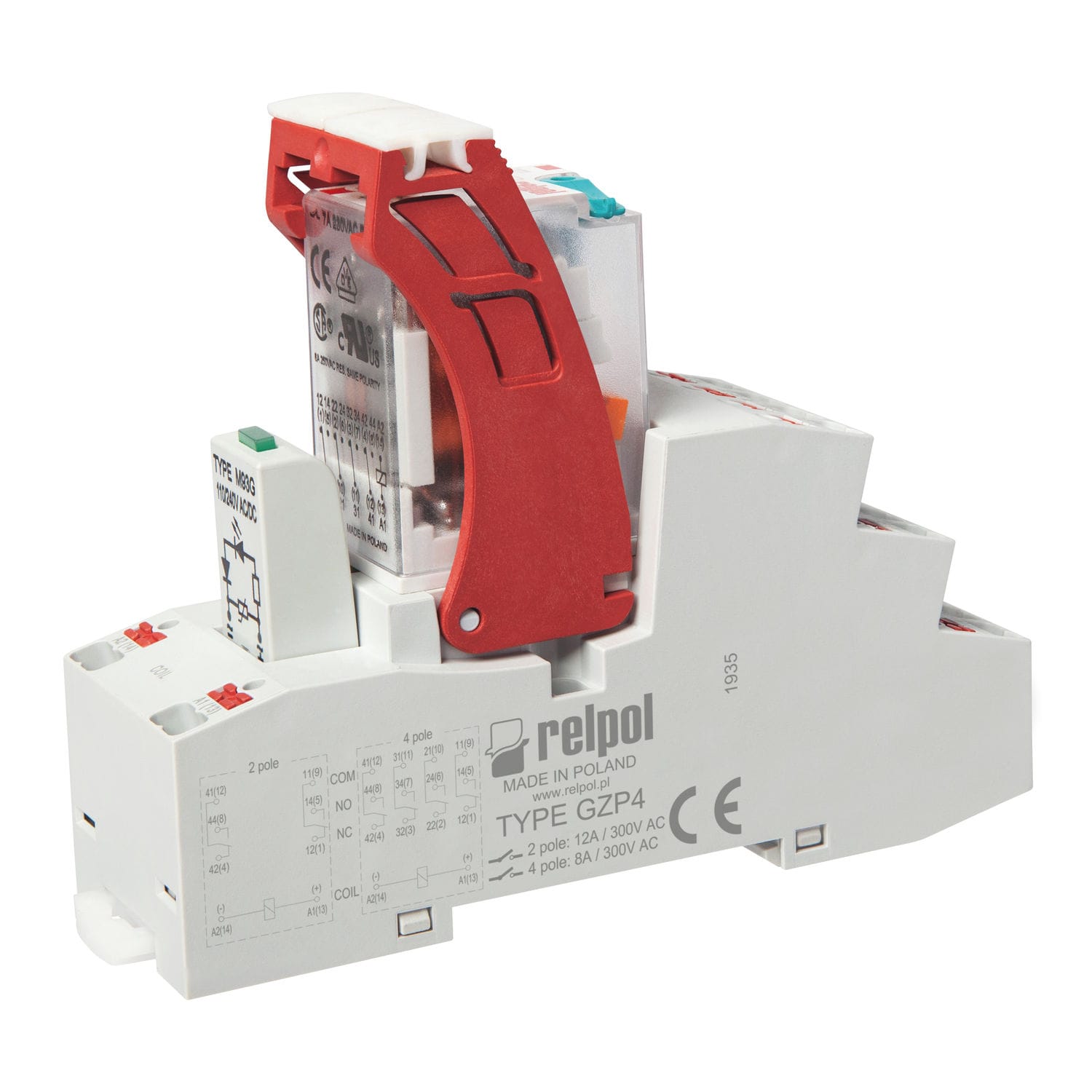 Electromechanical relay socket - GZP4 - RELPOL