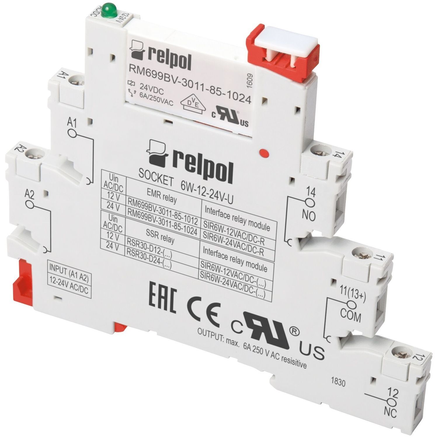 DC electromechanical relay - SIR6 series - RELPOL - AC / miniature ...