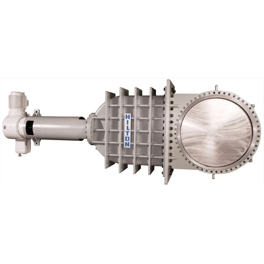 Knife gate valve - H-200-B - DeZURIK - electric / purge / for wastewater