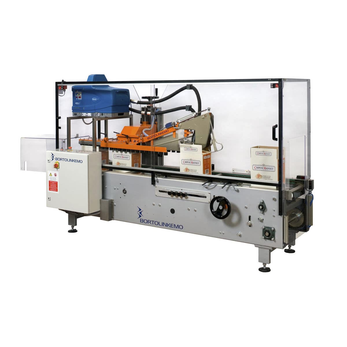 Multi-flap case sealer - RANDA - Bortolin Kemo - hot-melt glue / automatic