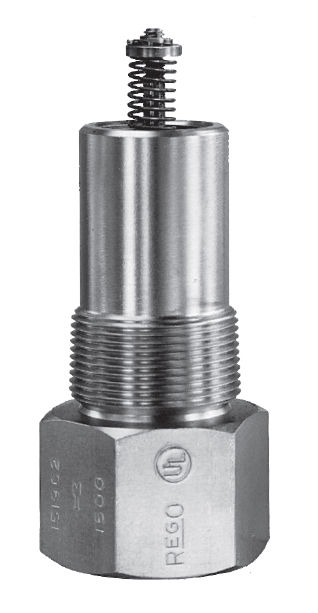 Poppet excess-flow valve - Rego Europe - fire protection / stainless steel