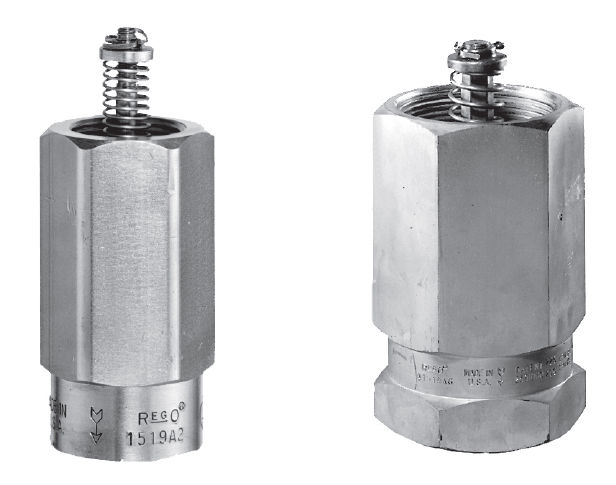 Poppet excess-flow valve - Rego Europe - industrial / stainless steel