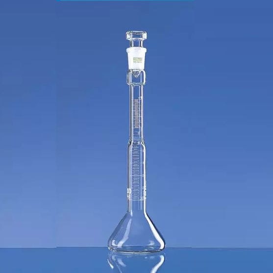 Volumetric flask - SILBERBRAND - BRAND - borosilicate glass / with cap