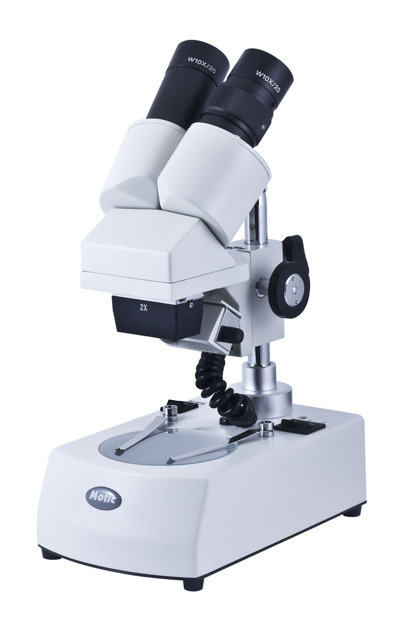Optical stereo microscope - 10X, 20 mm | S-20-2LOO - Motic - upright