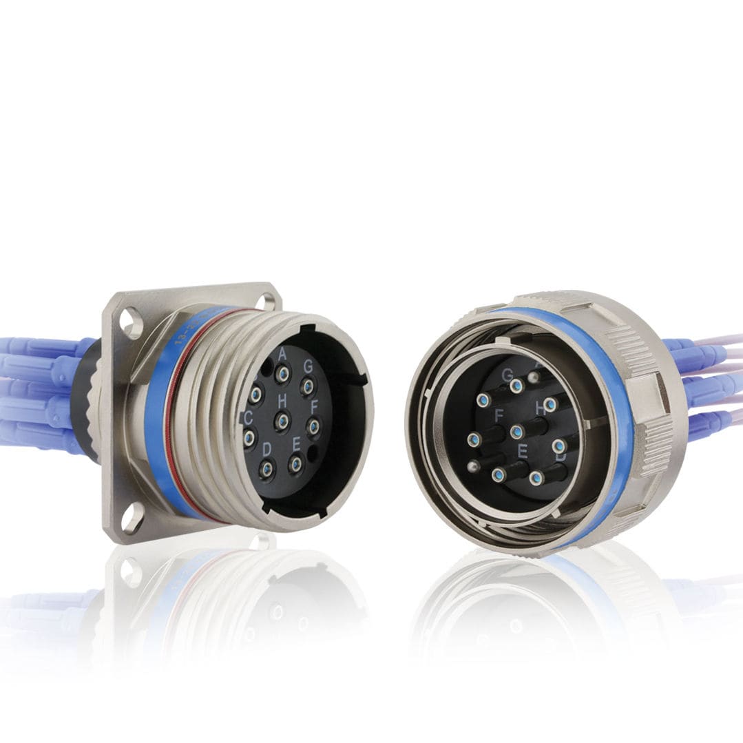 Data connector - ELIOBEAM - EATON - fiber optics / ARINC / female