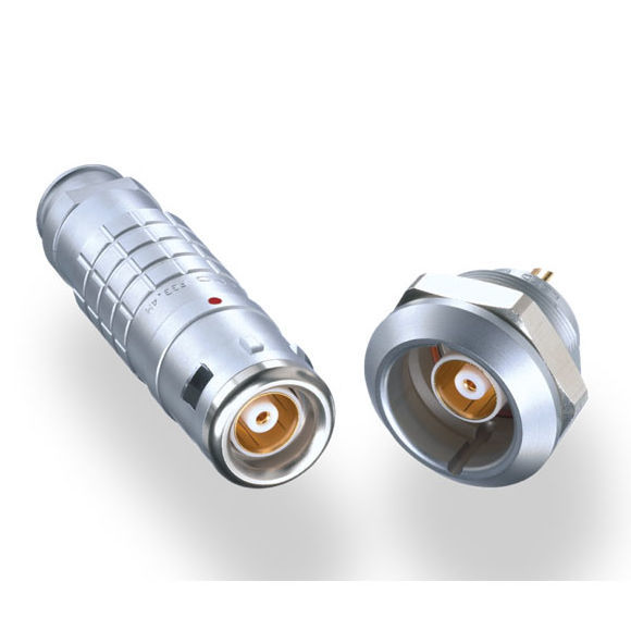 Watertight connector - 4M Series - LEMO - audio/video / triaxial / push ...