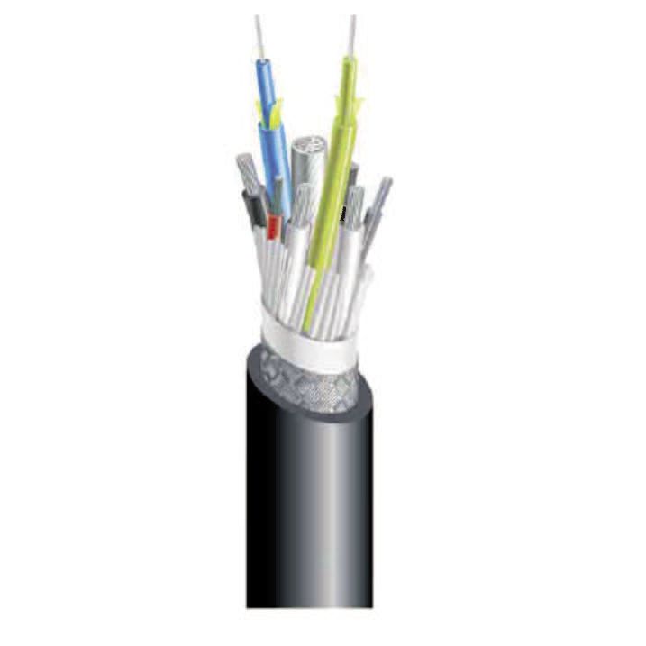 Audio/video optical cable - LEMO - hybrid / flame-retardant / breakout