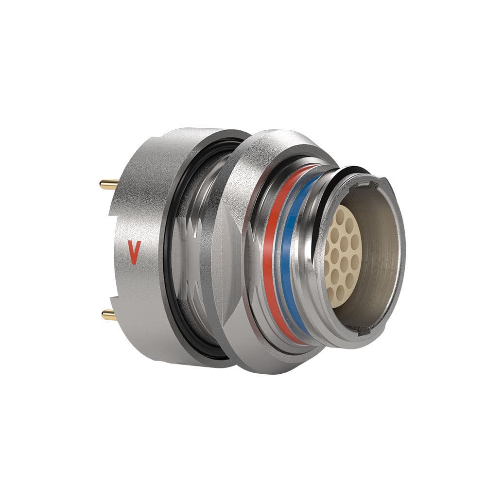 Data connector - M series - LEMO - electrical power supply / hybrid / round