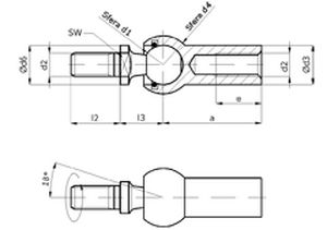 Axial ball joint / radial / angle / stainless steel - AXA series ...