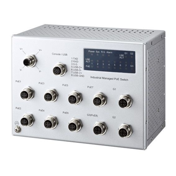 Managed switch - JetNet 6910G-M12 - Korenix Technology - 10 ports ...