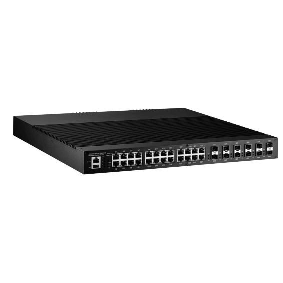 Managed ethernet switch - JetNet 6828Gf - Korenix Technology - 28 ports ...