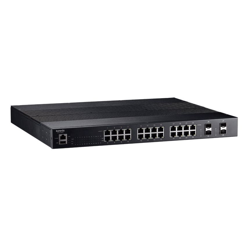 Managed switch - JetNet 7628X-4F - Korenix Technology - 28 ports / 4 ...