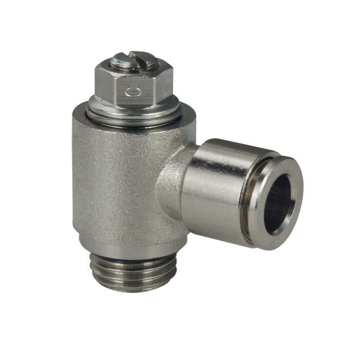 Flow control fitting - MV 18 - C.Matic S.p.A. - pneumatic / threaded ...