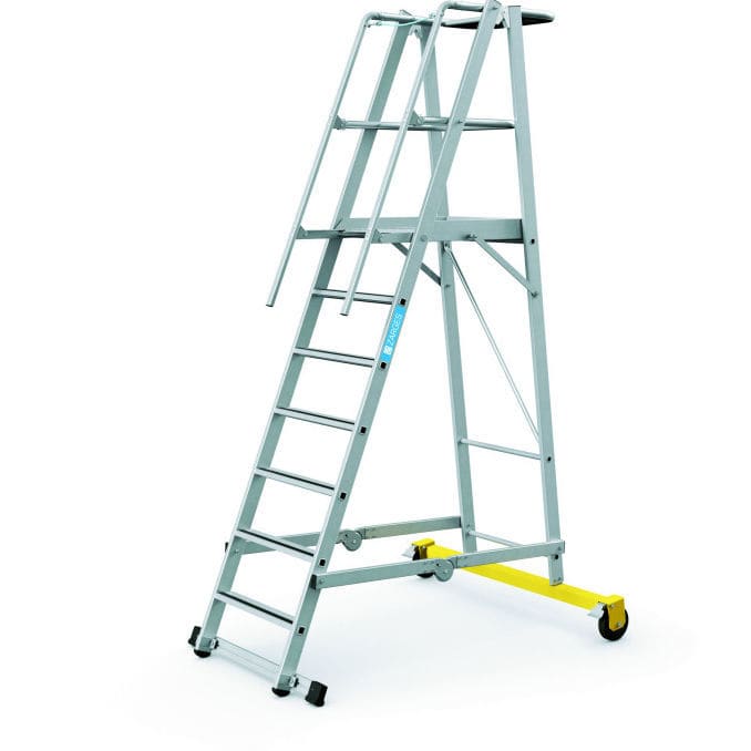 Aluminum ladder - ZAP Safemaster Plus S - ZARGES - folding / platform ...