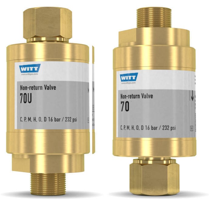 Gas non-return valve - 70 - WITT-Gasetechnik - DIN / threaded / backflow