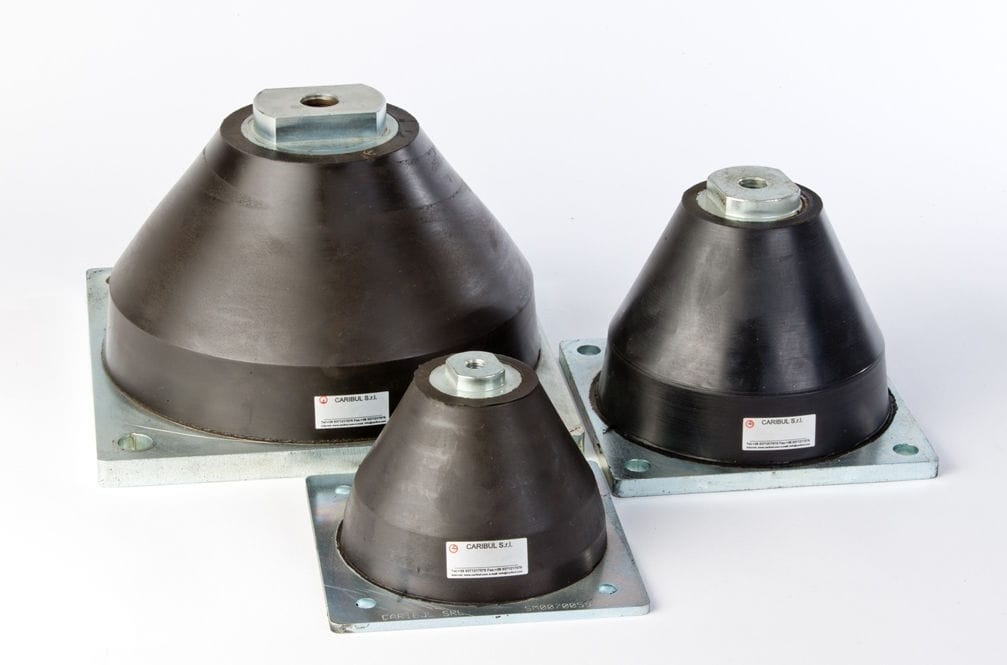 Conical anti-vibration mount - SM - CARIBUL - rubber / threaded