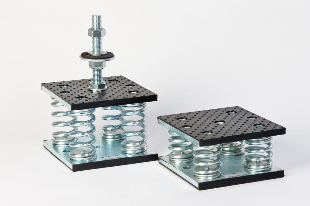 Rectangular anti-vibration mount - AB 4/2P - CARIBUL - steel / rubber ...