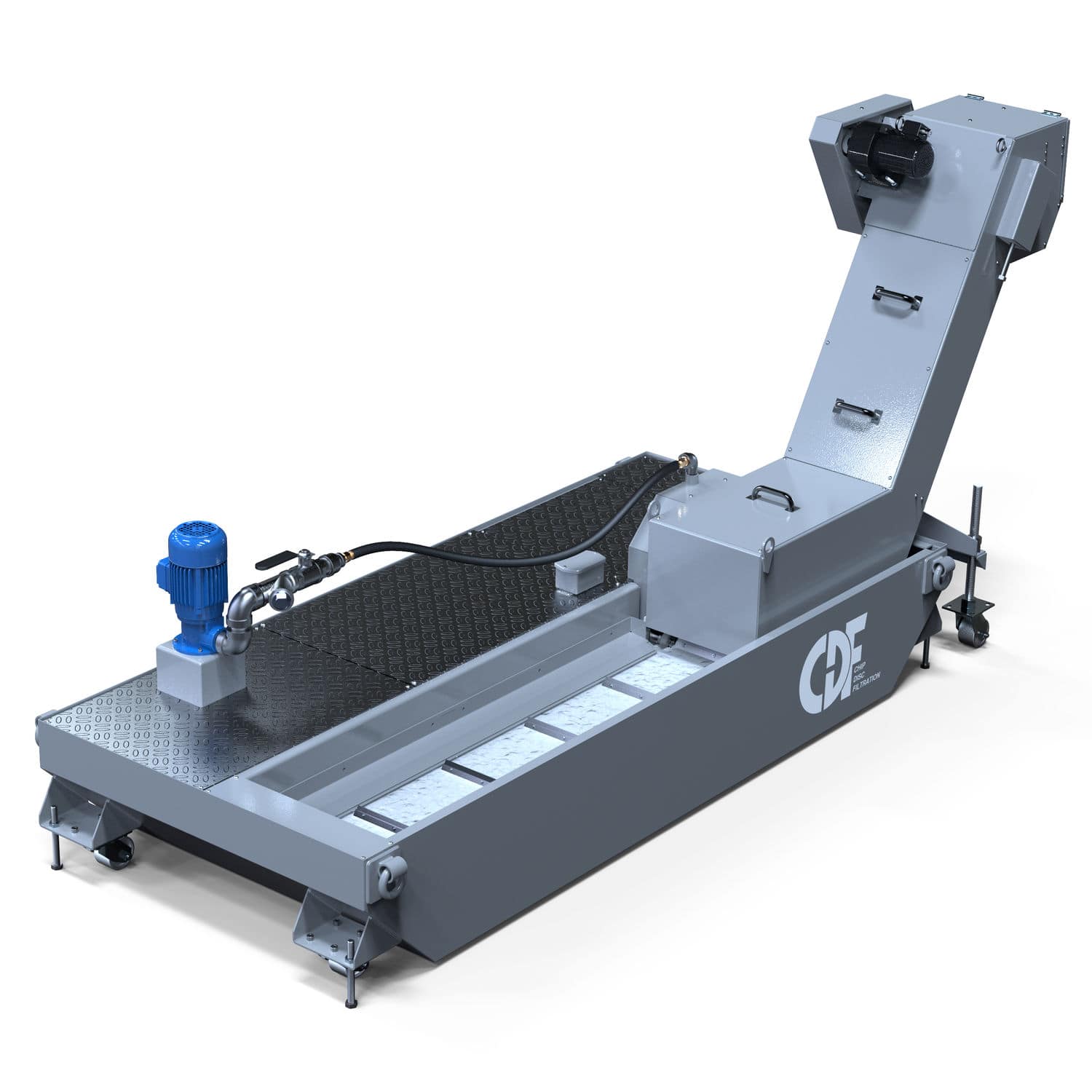Conveyor with chip disc filtration - CDF - Hennig - scraper