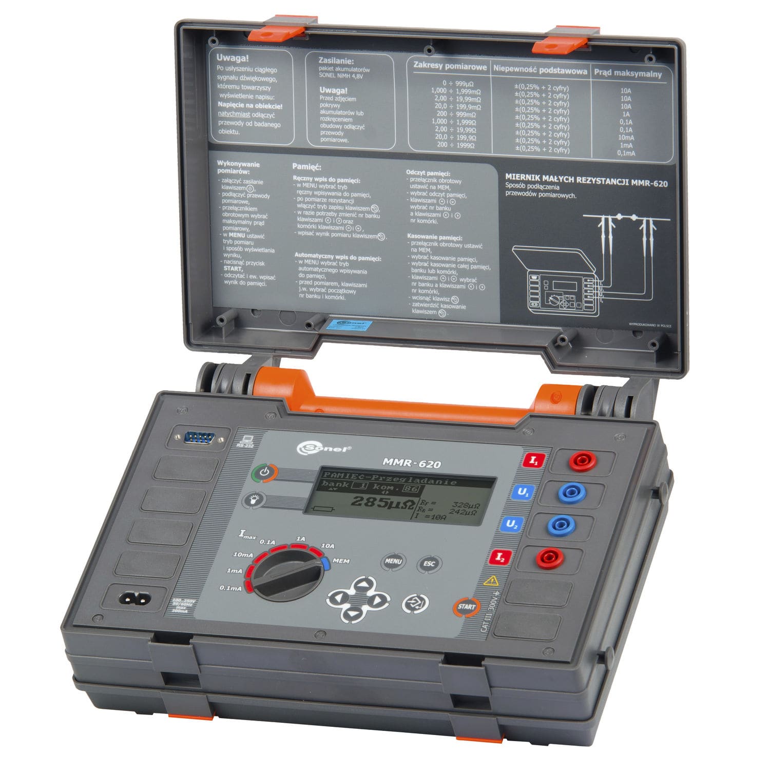 Digital microhmmeter - MMR-620 - Sonel SA - portable / low-resistance ...