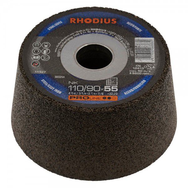 Surface treatment wheel - NK - RHODIUS - cylindrical / metal