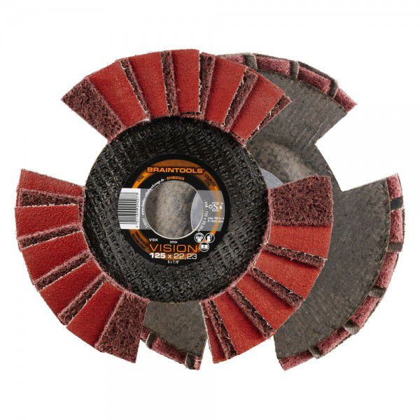 Stainless steel flap disc - VSK VISION - RHODIUS - finishing