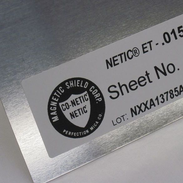 EMI shielding sheet - NETIC® S3-6 ET - Magnetic Shield Corporation - metal